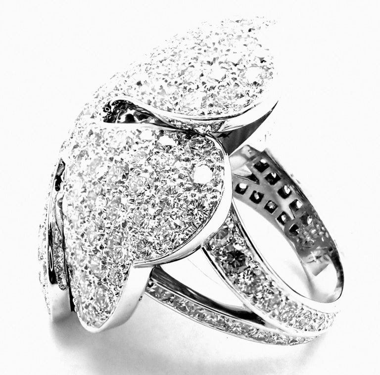 Cartier Anniversary Edition Diamond Pave Clover White Gold Cocktail ...