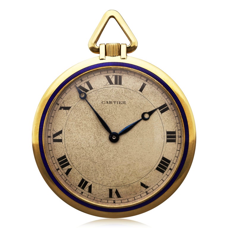 Cartier Antique "50 Years of Friendship"18ct Gold and Blue Enamel ...