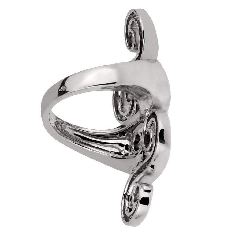 Cartier Arabesque White Gold Diamond Cocktail Ring at 1stDibs