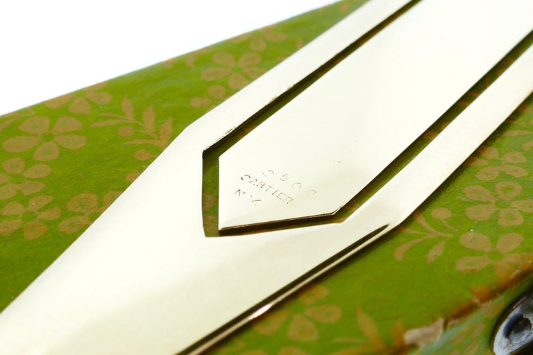 Cartier Art Deco 14 Karat Yellow Gold Enamel Dog Motif Bookmark at ...