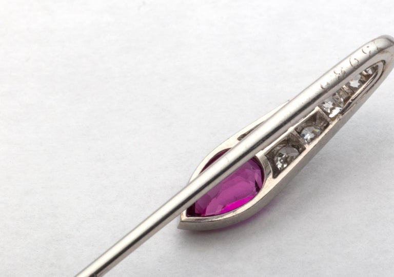 Cartier Art Deco Burma Ruby and Diamond Stick Pin at 1stDibs | diamond ...