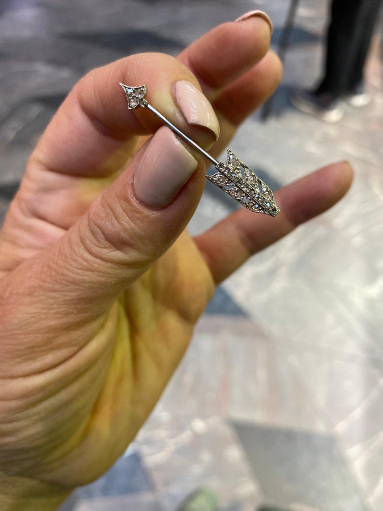 Cartier Art Deco Diamond Jabot Pin, Circa 1925 at 1stDibs