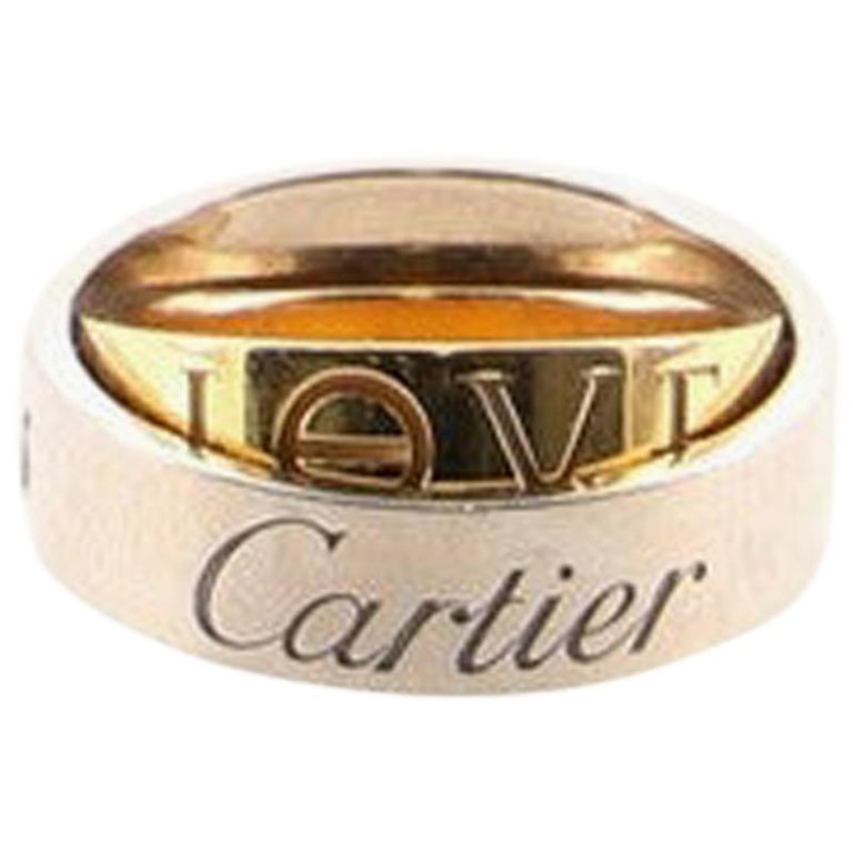 Cartier Astro Love Ring 18 Karat White Gold and 18 Kara Rose Gold at ...