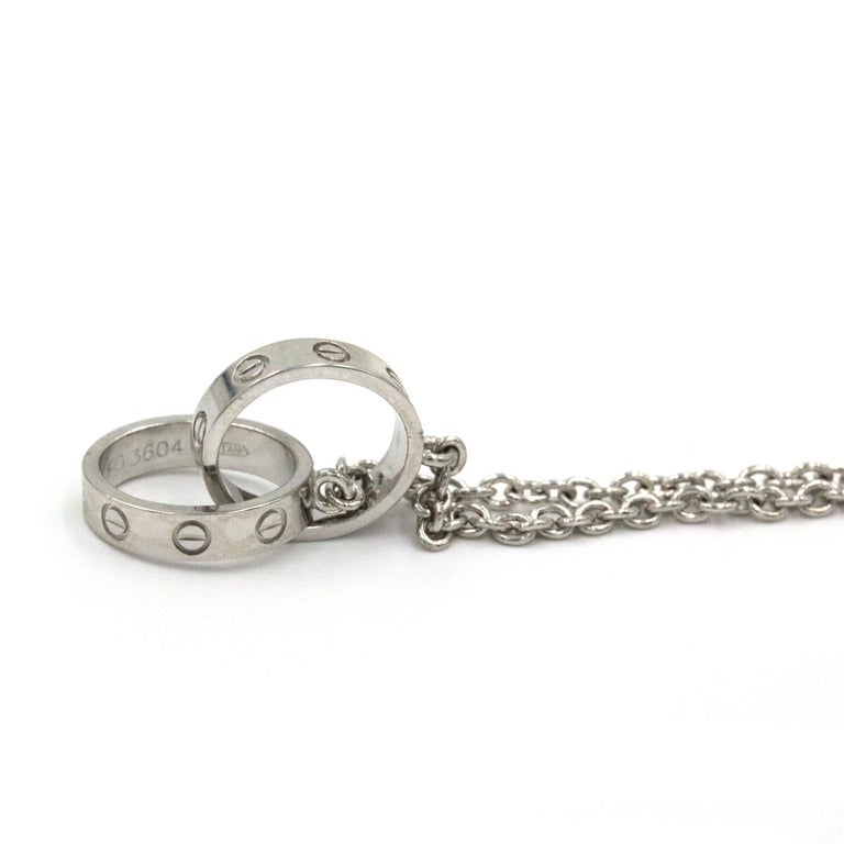 Cartier Baby Love Necklace in 18K White Gold For Sale at 1stDibs