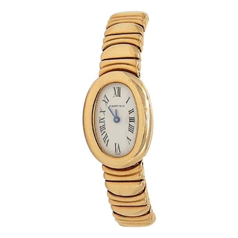 Cartier Baignoire 18 Karat Yellow Gold Quartz Ladies Watch, 1960 For Sale at 1stDibs