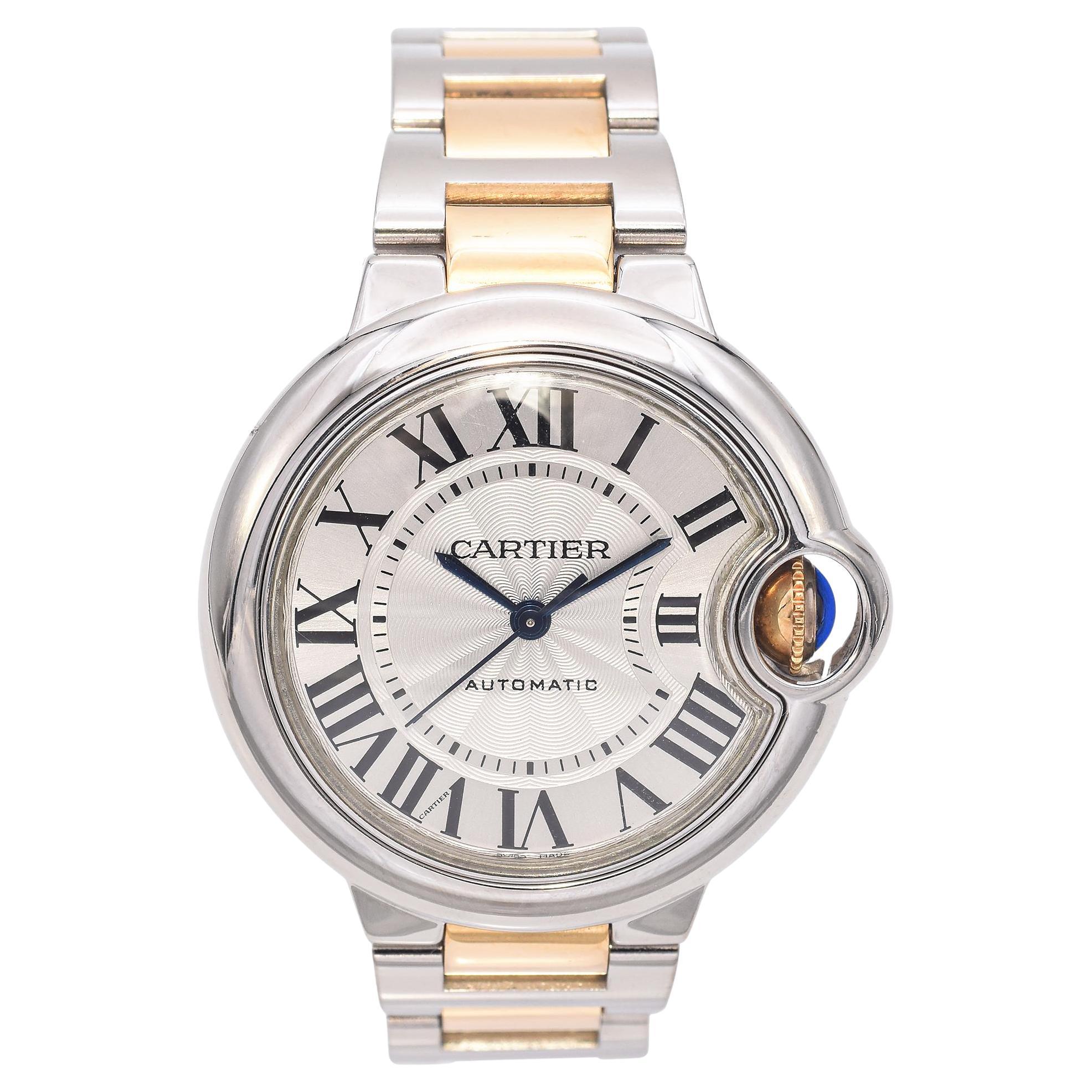 Cartier Ballon Bleu 18K Gold Steel Two Tone Automatic Women's 33mm ...