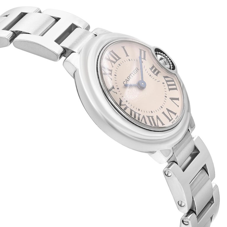 Cartier Ballon Bleu 28mm Steel Silver Dial Quartz Ladies Watch W69010Z4 ...