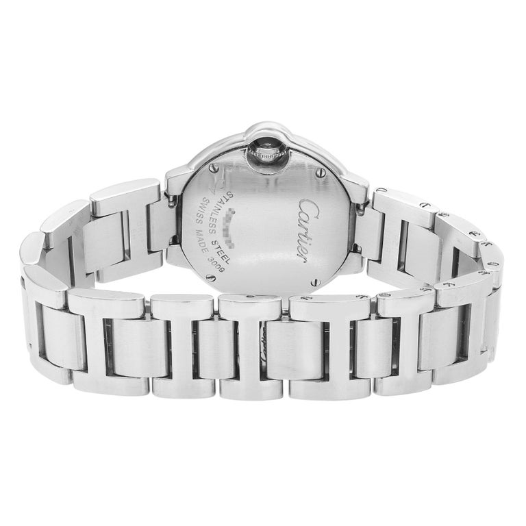 Cartier Ballon Bleu 28mm Steel Silver Dial Quartz Ladies Watch W69010Z4 ...