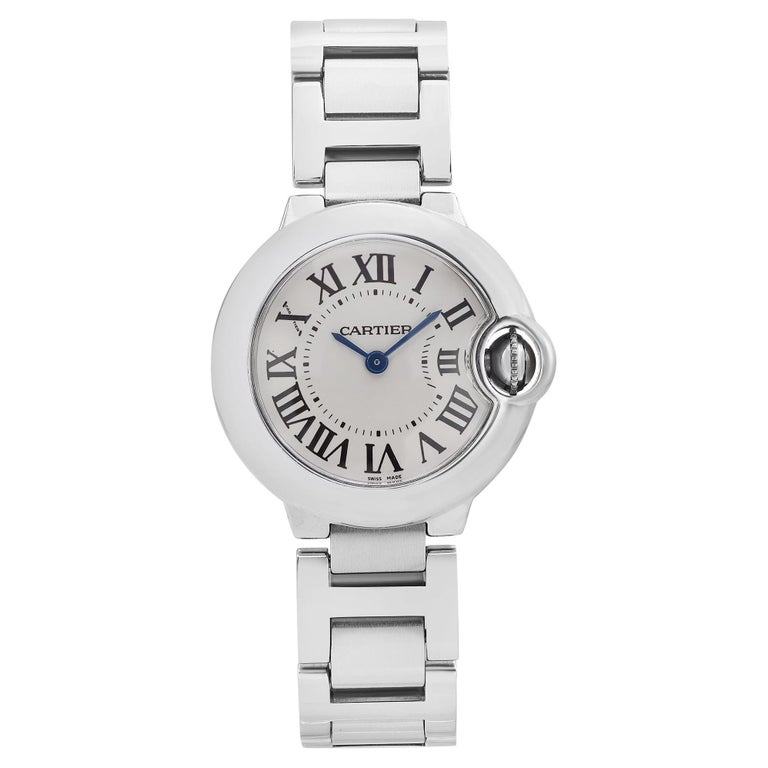 Cartier Ballon Bleu 28mm Steel Silver Dial Quartz Ladies Watch W69010Z4 ...