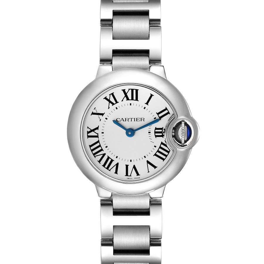 Cartier Ballon Blue 29 Silver Dial Quartz Ladies Watch W69010Z4 Box ...
