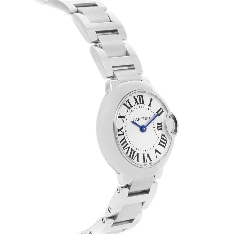 Cartier Ballon Bleu 29 Silver Dial Steel Ladies Watch W69010Z4 For Sale ...
