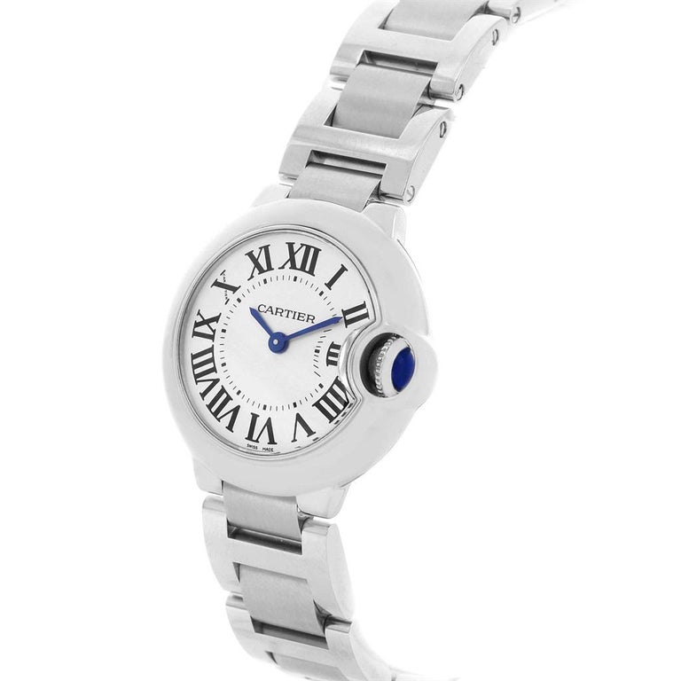 Cartier Ballon Bleu 29 Silver Dial Steel Ladies Watch W69010Z4 For Sale ...