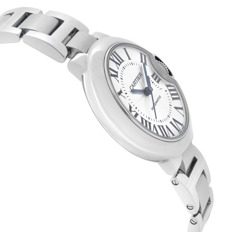 Cartier Ballon Bleu Steel Silver Guilloche Dial Ladies Watch W6920071 ...