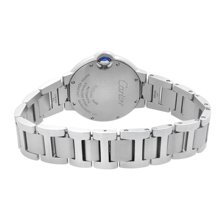 Cartier Ballon Bleu Steel Silver Guilloche Dial Ladies Watch W6920071 ...