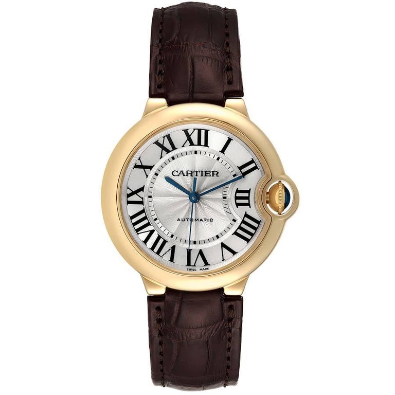 Cartier Ballon Bleu 36 Yellow Gold Automatic Mens Watch W6900356 For ...