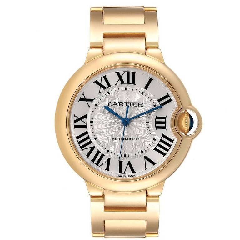 Cartier Ballon Bleu 36 Yellow Gold Automatic Mens Watch W6900356 at 1stDibs