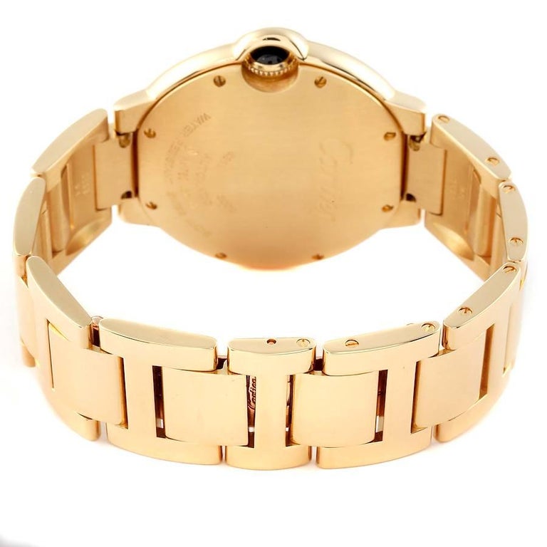 Cartier Ballon Bleu 36 Yellow Gold Automatic Mens Watch W6900356 at 1stDibs