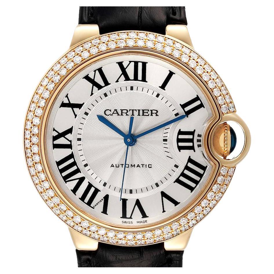 Cartier Yellow Gold and Diamond Ballon Bleu Wristwatch with Date at 1stDibs