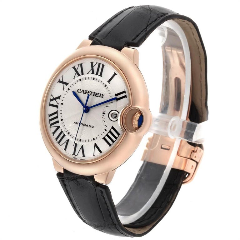 Cartier Ballon Bleu 42 Rose Gold Automatic Men’s Watch WGBB0017 Box ...