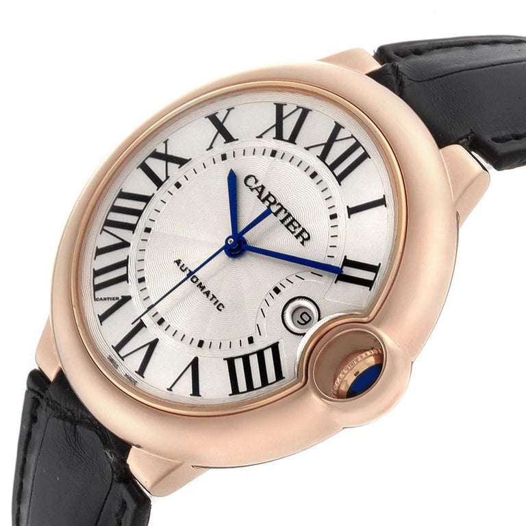 Cartier Ballon Bleu 42 Rose Gold Automatic Men’s Watch WGBB0017 Box ...