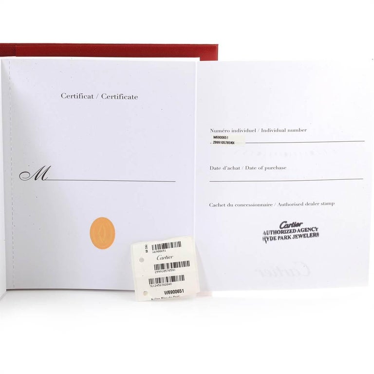 Cartier Ballon Bleu 42 Rose Gold Pink Strap Watch WGBB0017 Box Papers ...