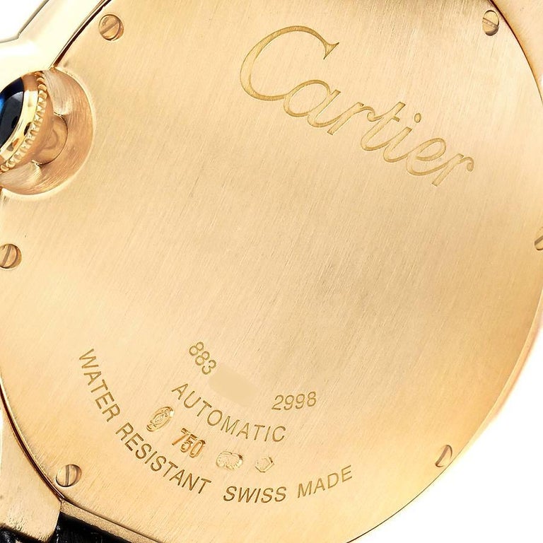 Cartier Ballon Bleu 42 Yellow Gold Automatic Mens Watch W6900551 Box ...
