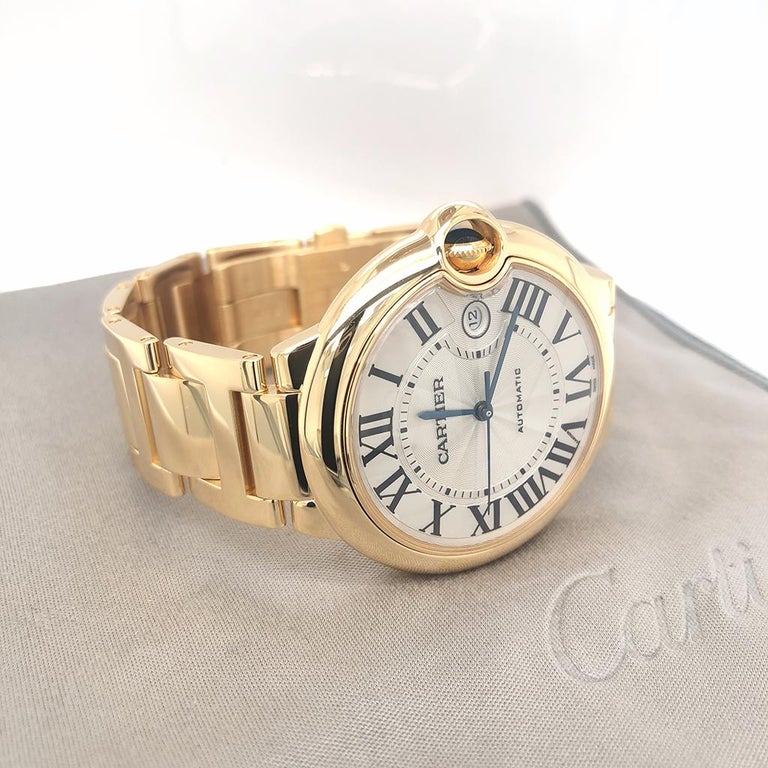 Cartier Ballon Bleu 18 Karat Yellow Gold Watch For Sale at 1stDibs