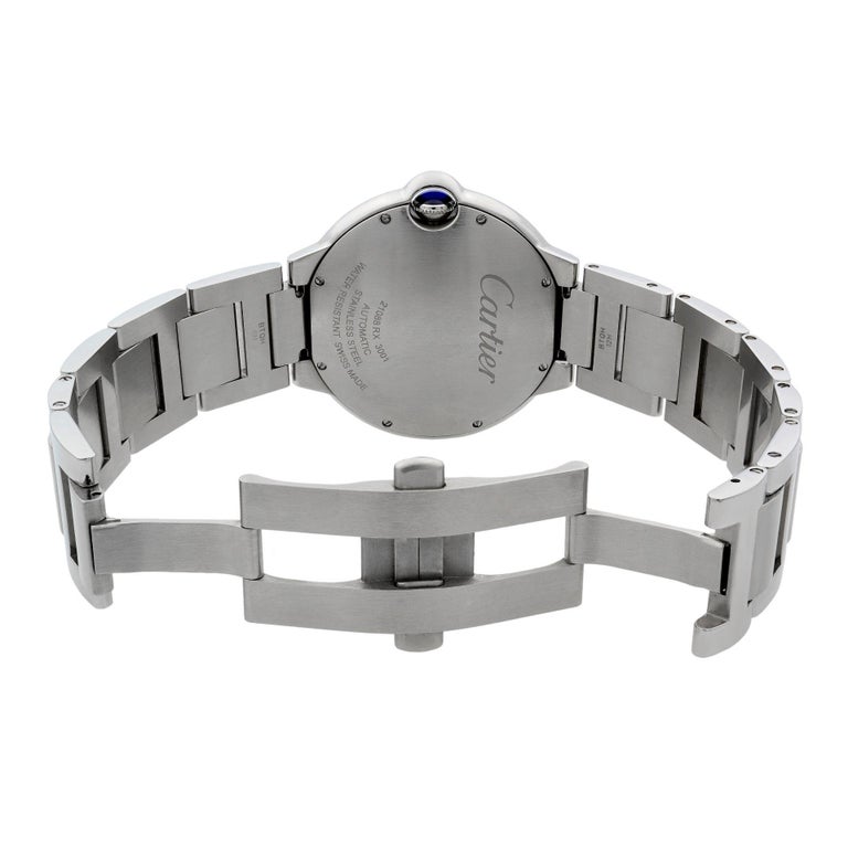 Cartier Ballon Bleu Steel Silver Dial Automatic Men's Watch W69012Z4 at ...