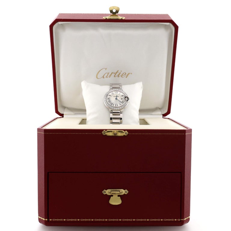 Cartier Ballon Bleu De Cartier Quartz Watch White Gold and Diamond ...