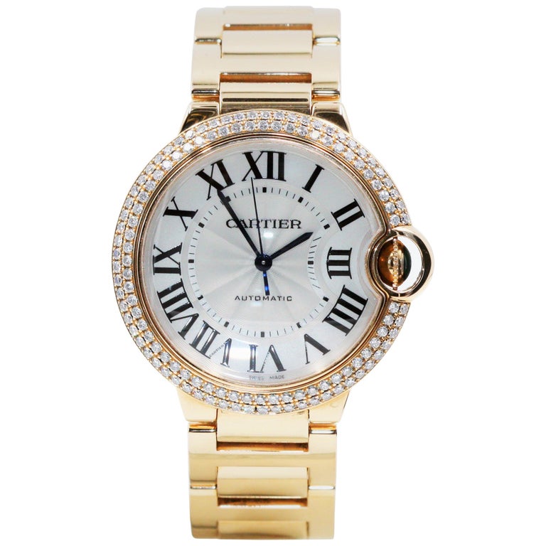 Cartier Ballon Bleu De Watch, 18 Karat Rose Gold, Diamonds at 1stDibs
