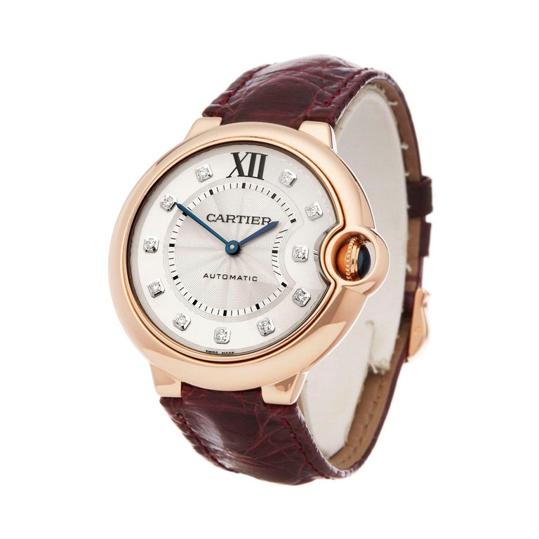 Cartier Ballon Bleu Diamond 18 Karat Rose Gold 3003 Or WJBB0010 at ...