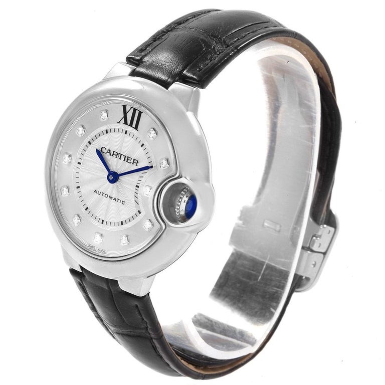 Cartier Ballon Bleu Diamond Dial Steel Ladies Watch W4BB0009 For Sale ...