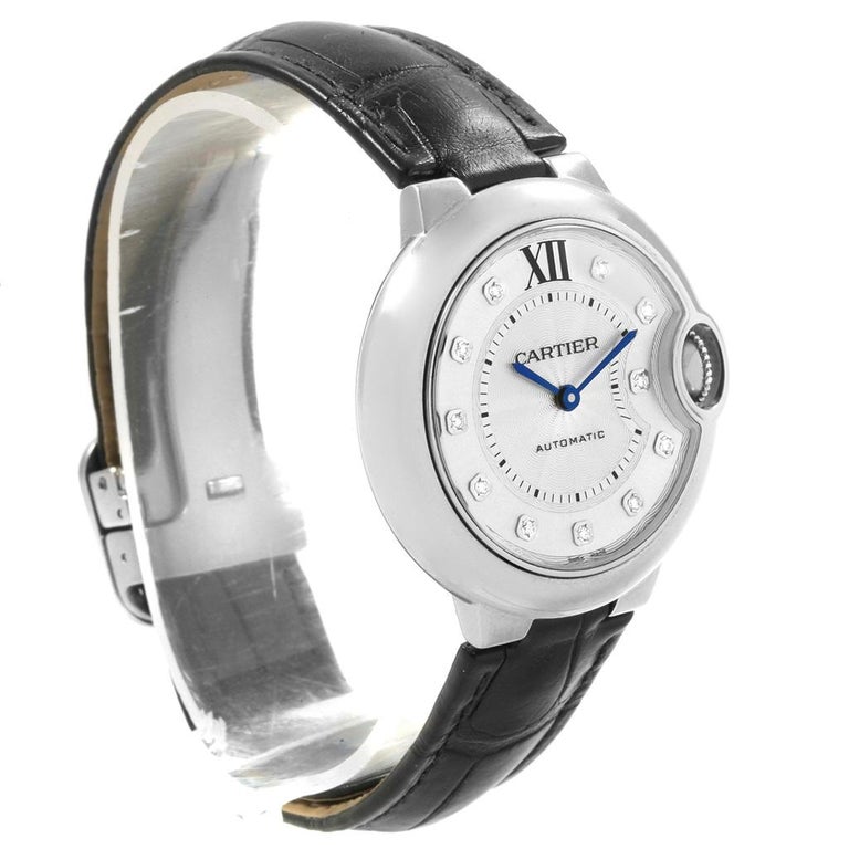 Cartier Ballon Bleu Diamond Dial Steel Ladies Watch W4BB0009 For Sale ...