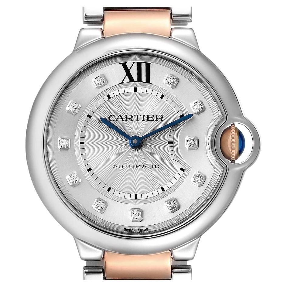 Cartier Ballon Bleu Diamond Dial Steel Ladies Watch W4BB0009 For Sale ...