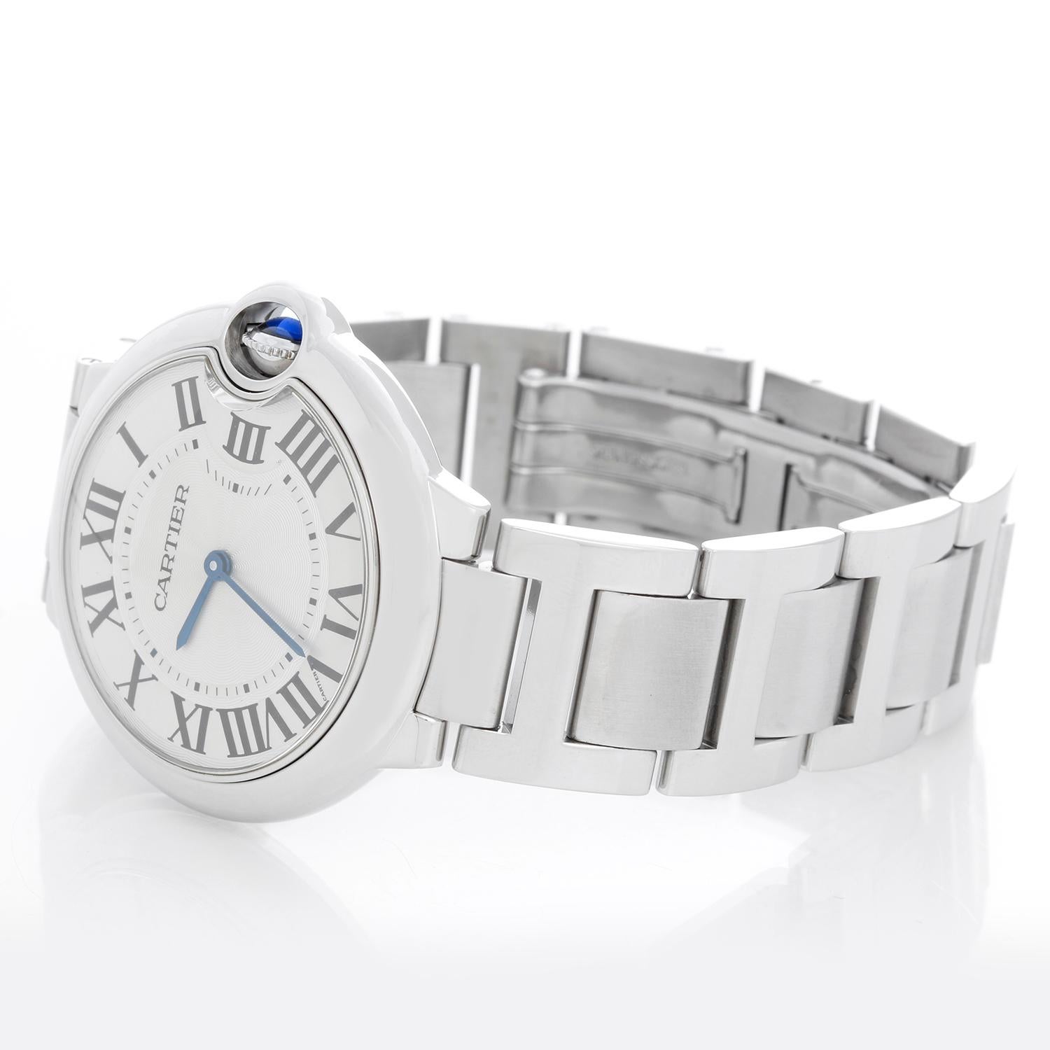 Cartier Ballon Bleu Midsize Stainless Steel Watch W69011Z4 3005 For Sale at 1stDibs
