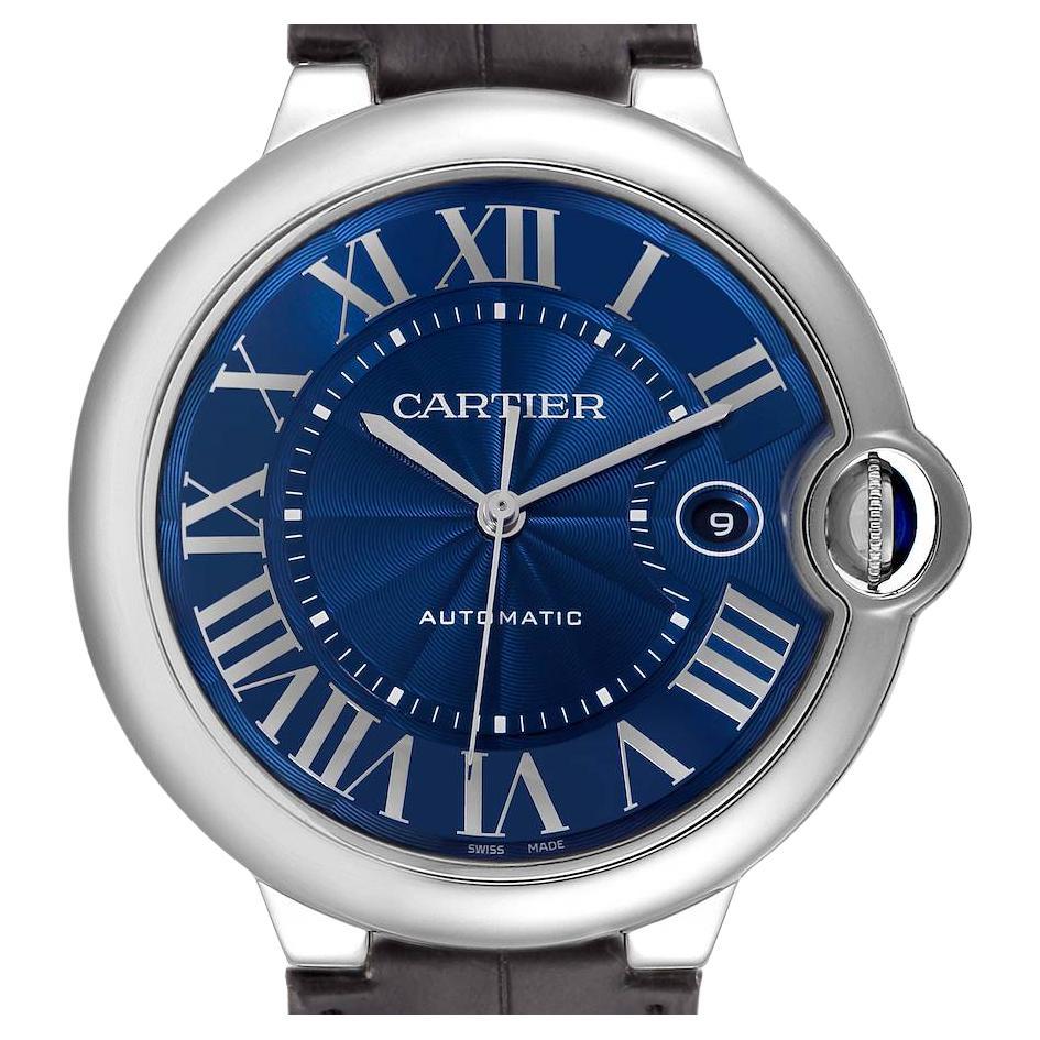 Cartier Stainless Steel Diamond Ballon Bleu Automatic Wristwatch at 1stDibs