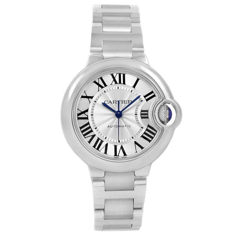 Cartier Ballon Bleu Steel Automatic Women’s Watch W6920071 Box Papers ...