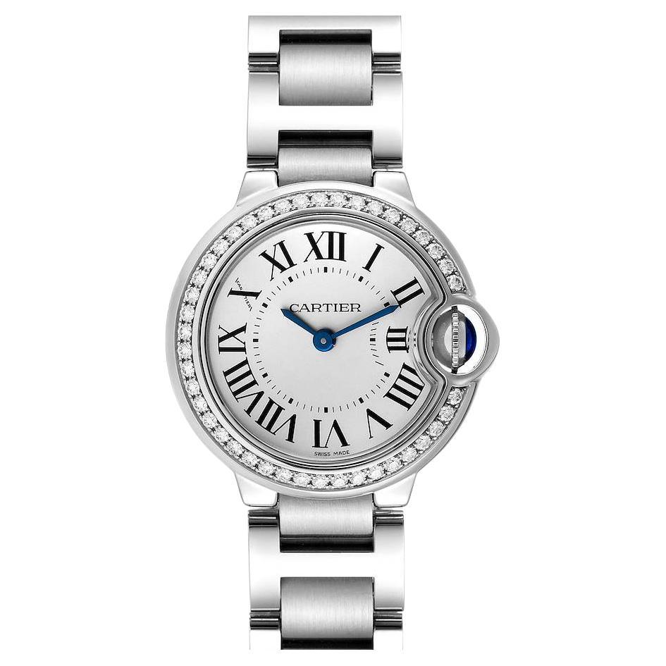 Cartier Ballon Bleu 18k Yellow Gold Silver Dial Quartz Ladies Watch ...