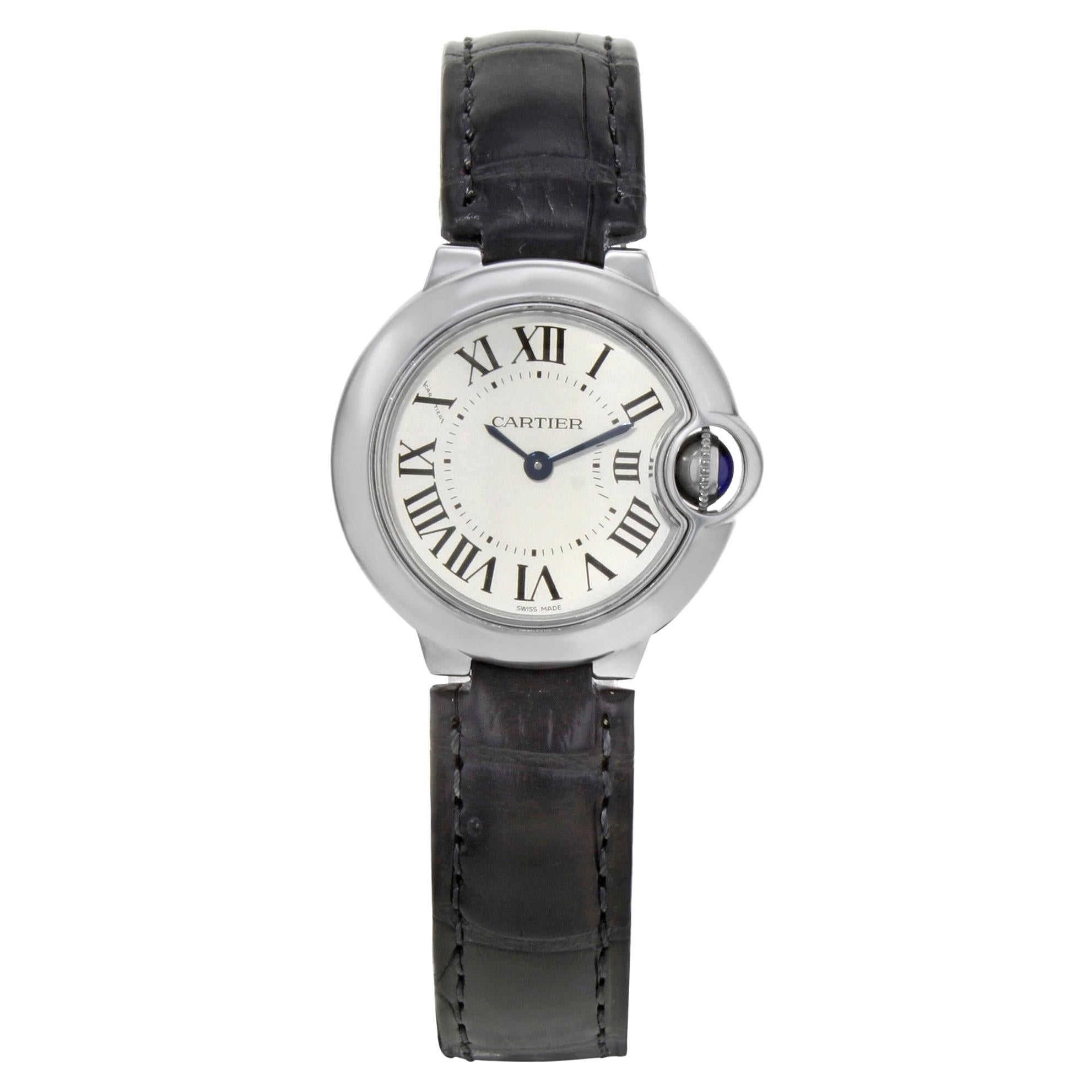 Cartier Ballon Blue 29 Silver Dial Quartz Ladies Watch W69010Z4 For ...