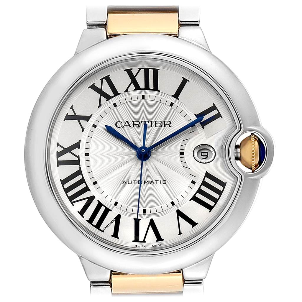 Cartier Ballon Bleu Steel Yellow Gold Men's Watch W69009z3 Box Papers ...