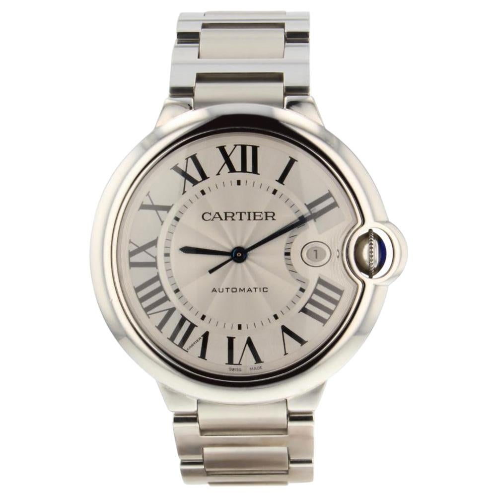 Cartier Ballon Bleu Steel Silver Dial Automatic Men's Watch W69012Z4 ...