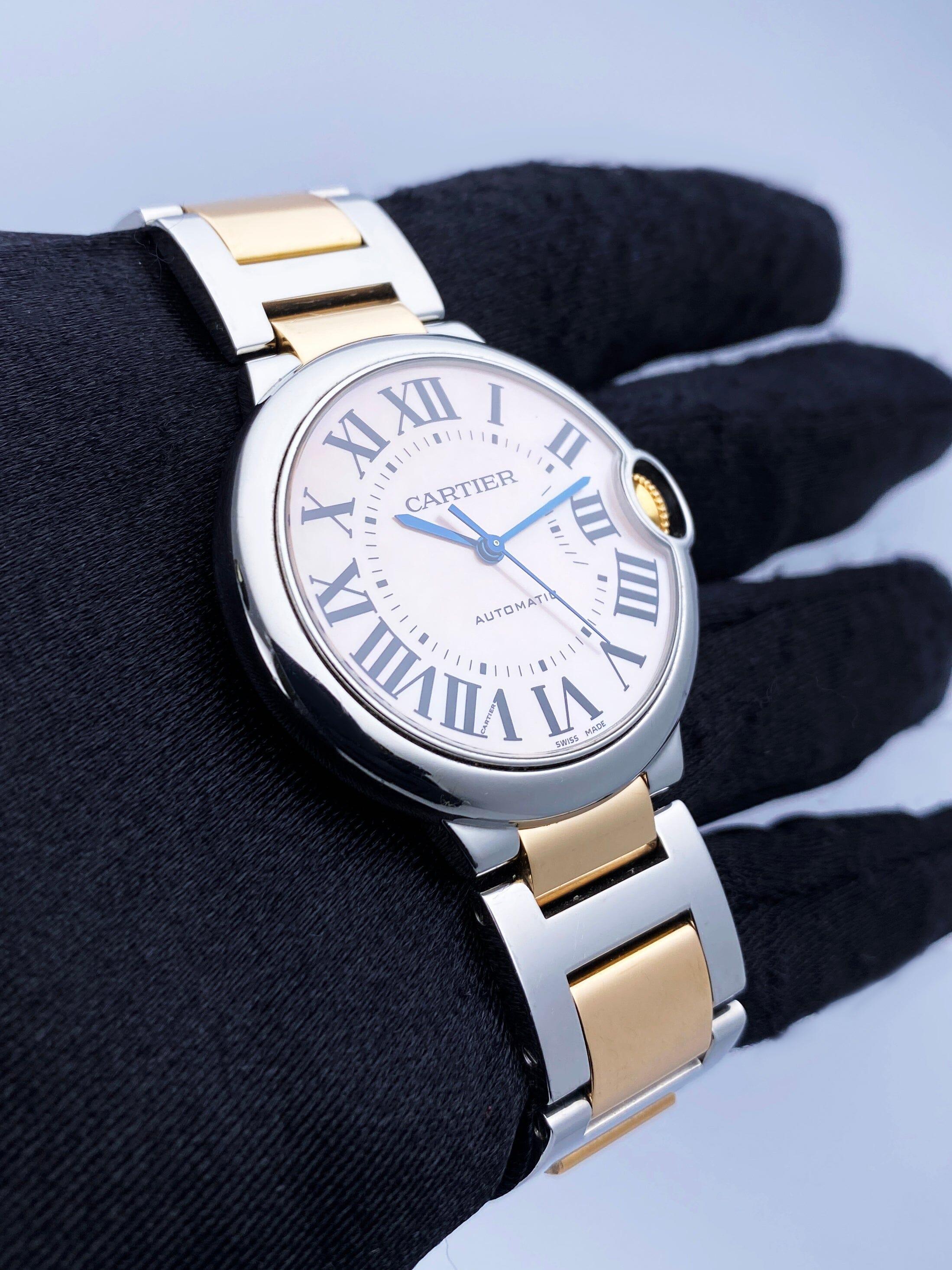 Cartier Ballon Bleu W6920033 MOP Two-Tone Rose Gold Ladies Watch For ...