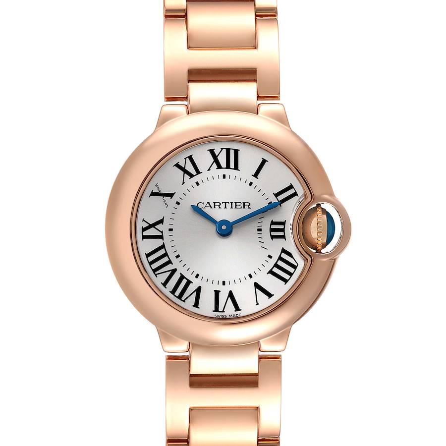 Cartier Ballon Blue 28mm 18K Rose Gold Diamond Dial Ladies Watch ...