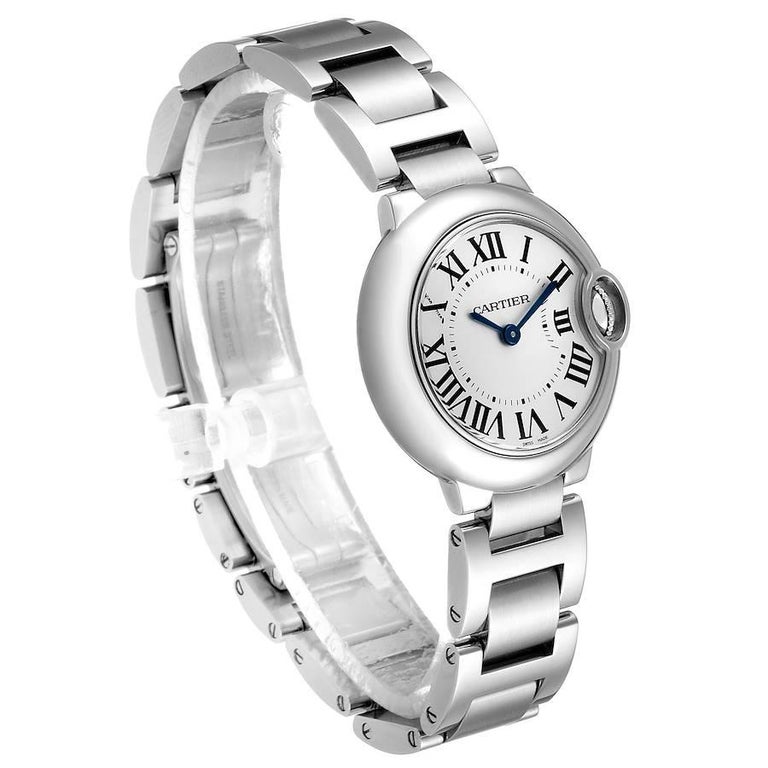 Cartier Ballon Blue 29 Silver Dial Quartz Ladies Watch W69010Z4 Box ...