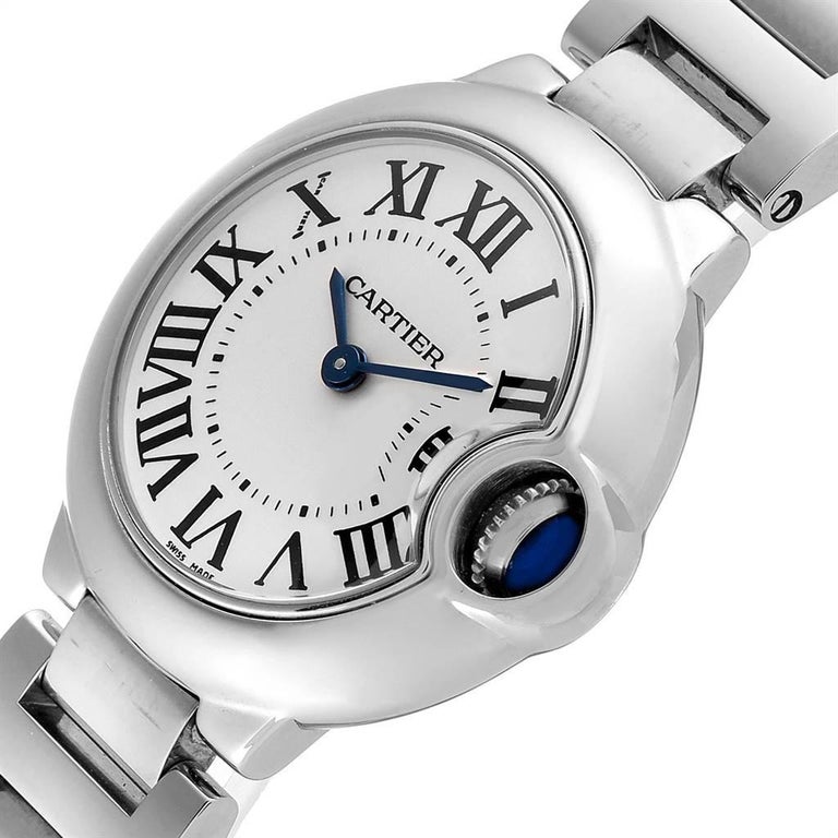 Cartier Ballon Blue 29 Silver Dial Quartz Ladies Watch W69010Z4 For ...