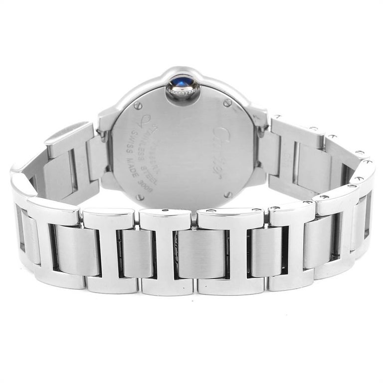 Cartier Ballon Blue 29 Silver Dial Quartz Ladies Watch W69010Z4 For ...