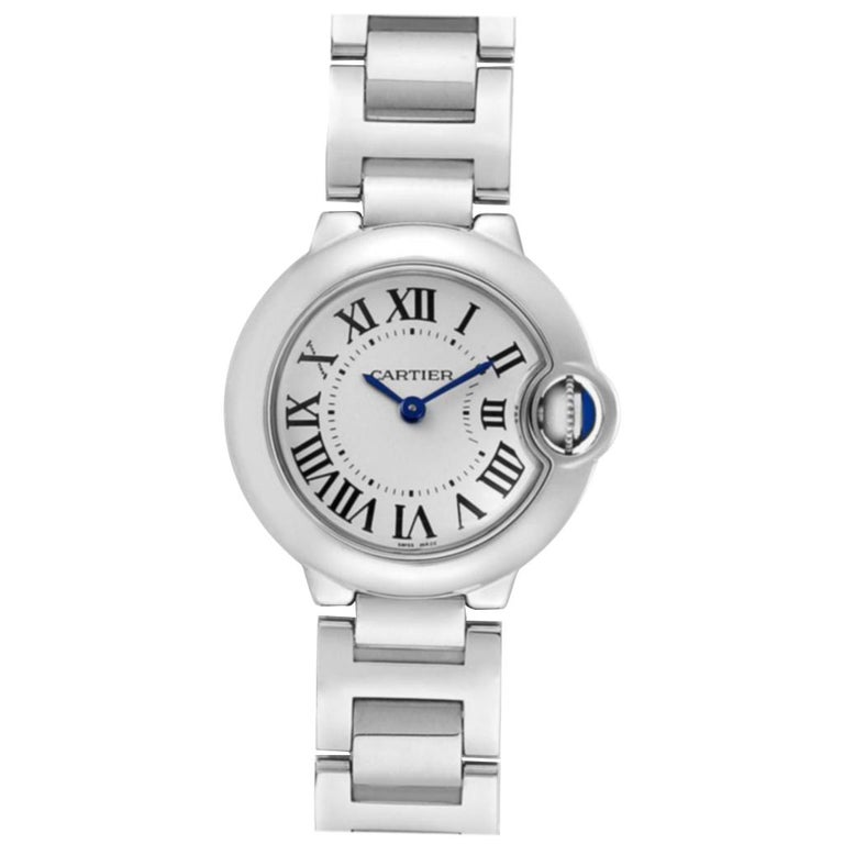 Cartier Ballon Blue 29 Silver Dial Quartz Ladies Watch W69010Z4 For ...