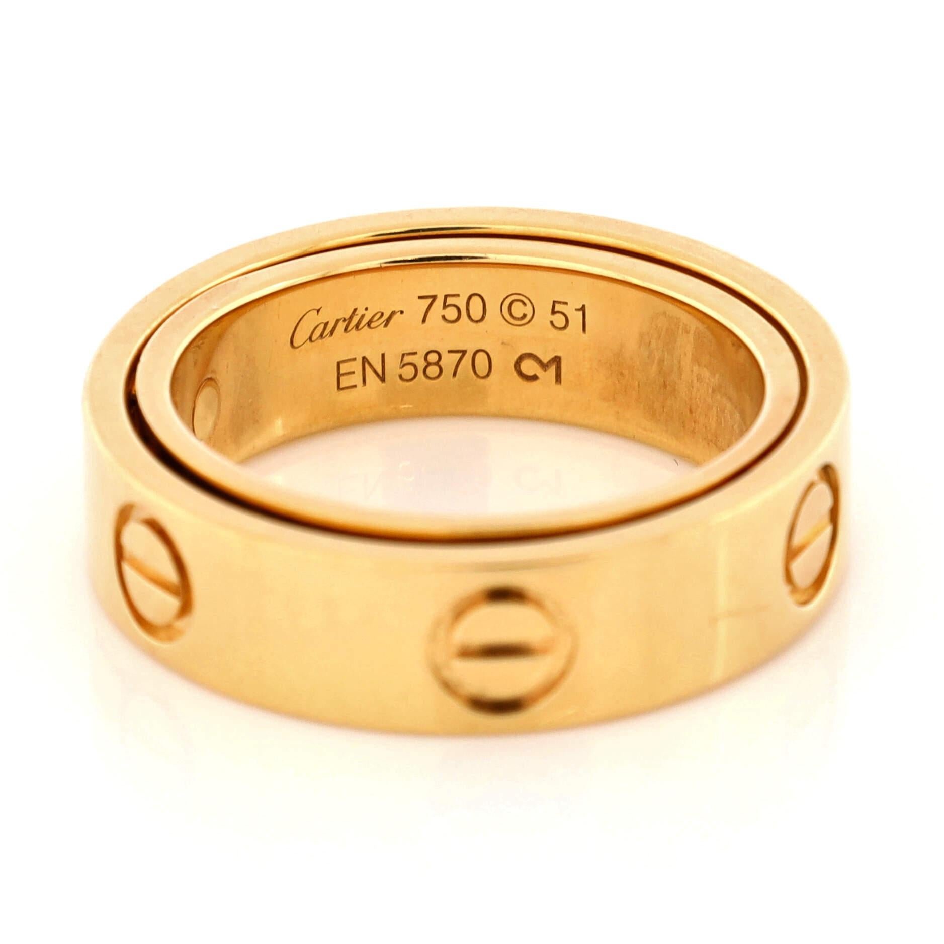 Cartier Beloved Ring 18k Yellow Gold For Sale at 1stDibs