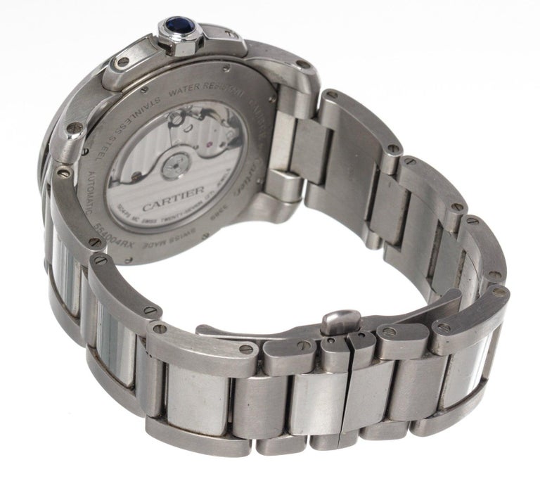 Cartier Black Face Calibre De Cartier Watch at 1stDibs