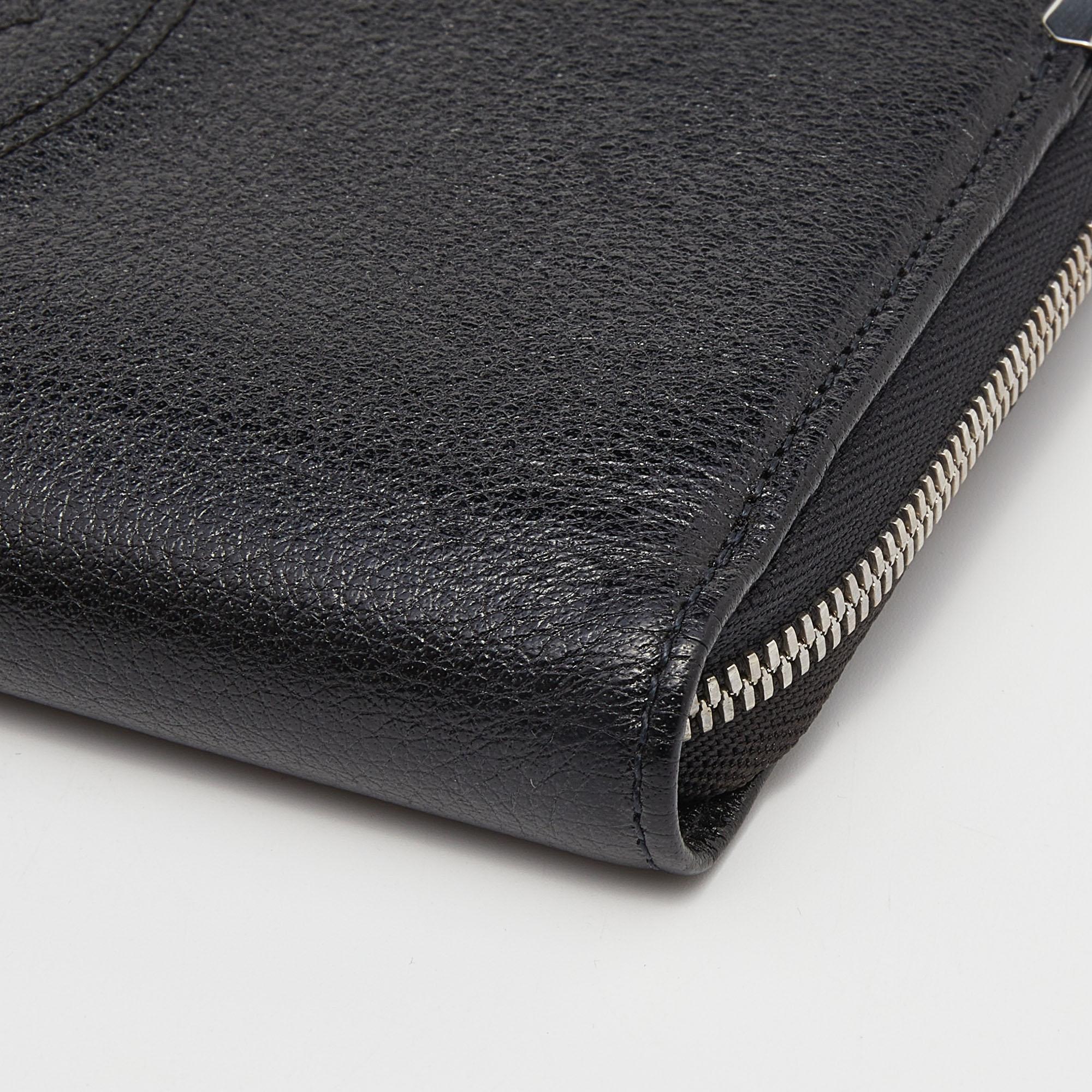 Cartier Black Leather Marcello de Cartier International Zip Around ...